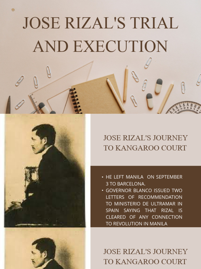 Lesson 9 Jose Rizals Trial | PDF | Court Martial | Trials