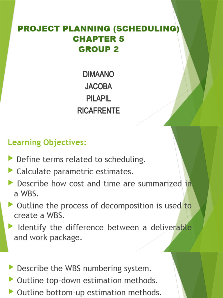 Chapter 5 PPT PROJECT PLANNING | PDF