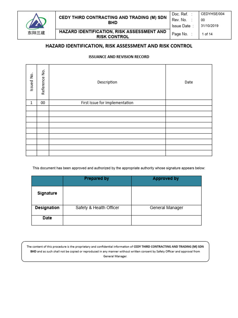 HIRARC Procedure | PDF | Risk | Hazards