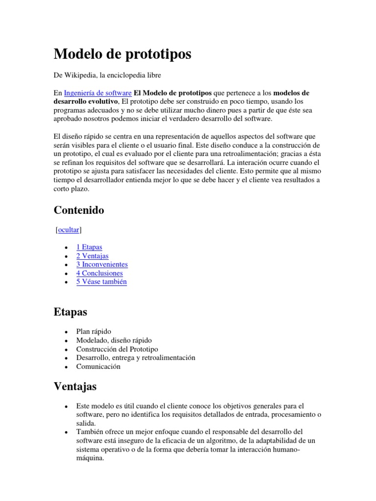 Modelo de Prototipos | PDF | Prototipos de software | Software