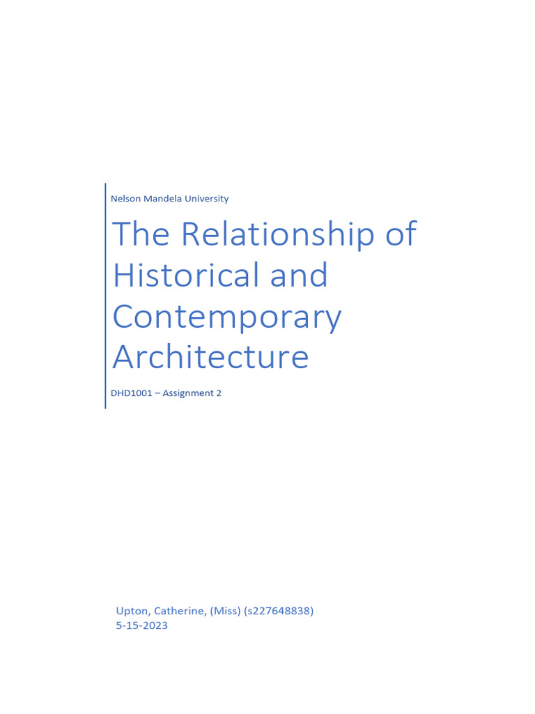 Historical vs Contemporary Architecture | PDF | Vault (Architecture) | Tile