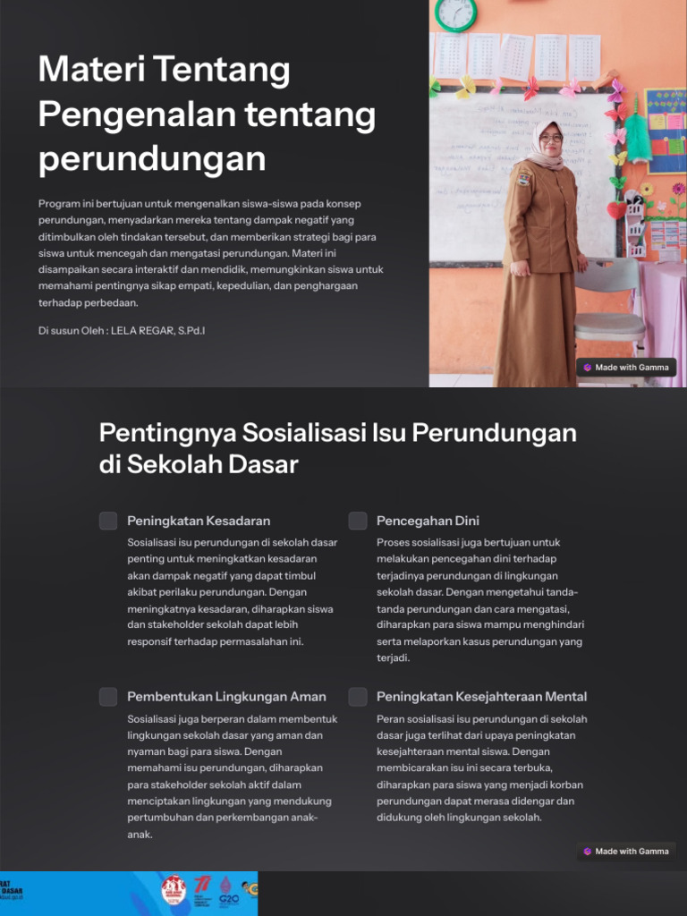 Sosialisasi Pencegahan Perundungan SD | PDF
