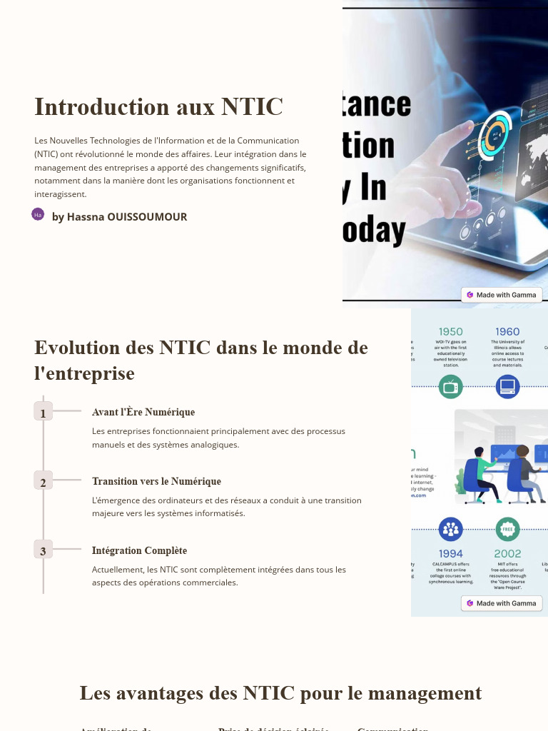 Introduction Aux NTIC | PDF | Technologies de l'information et de la communication | la ...