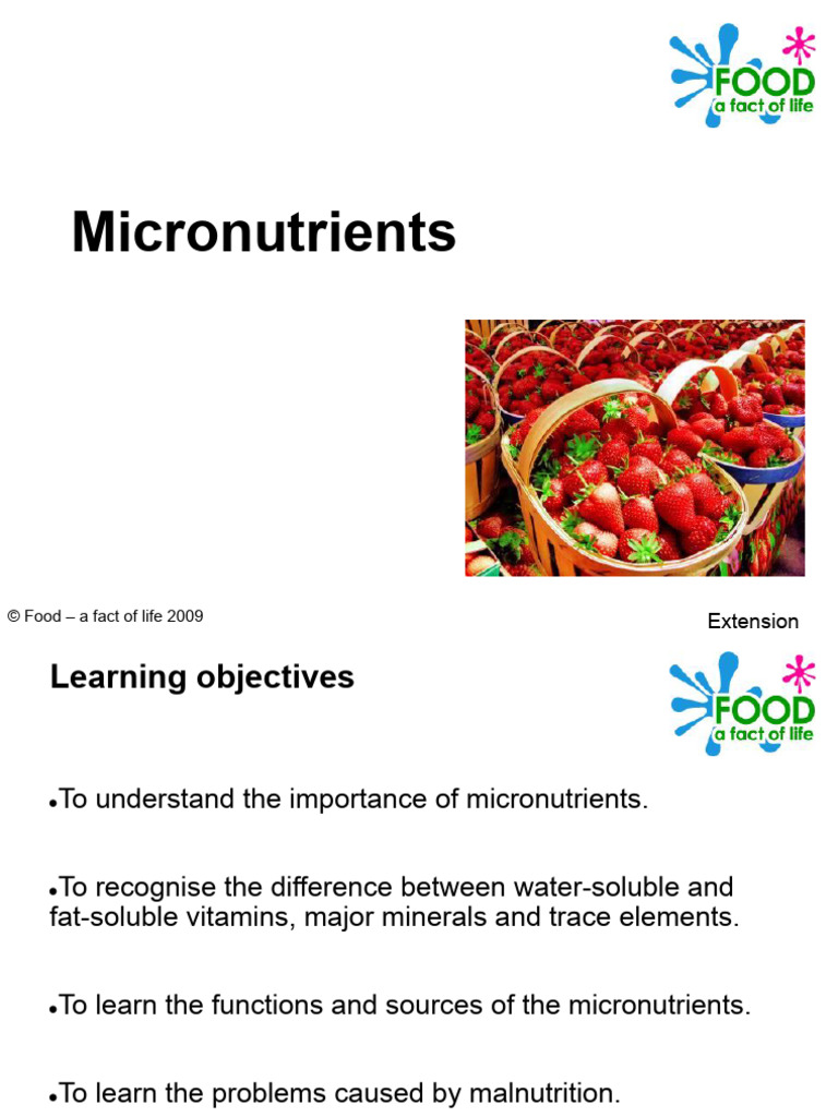 MICRONUTRIENTS | Download Free PDF | Vitamin | Vitamin D