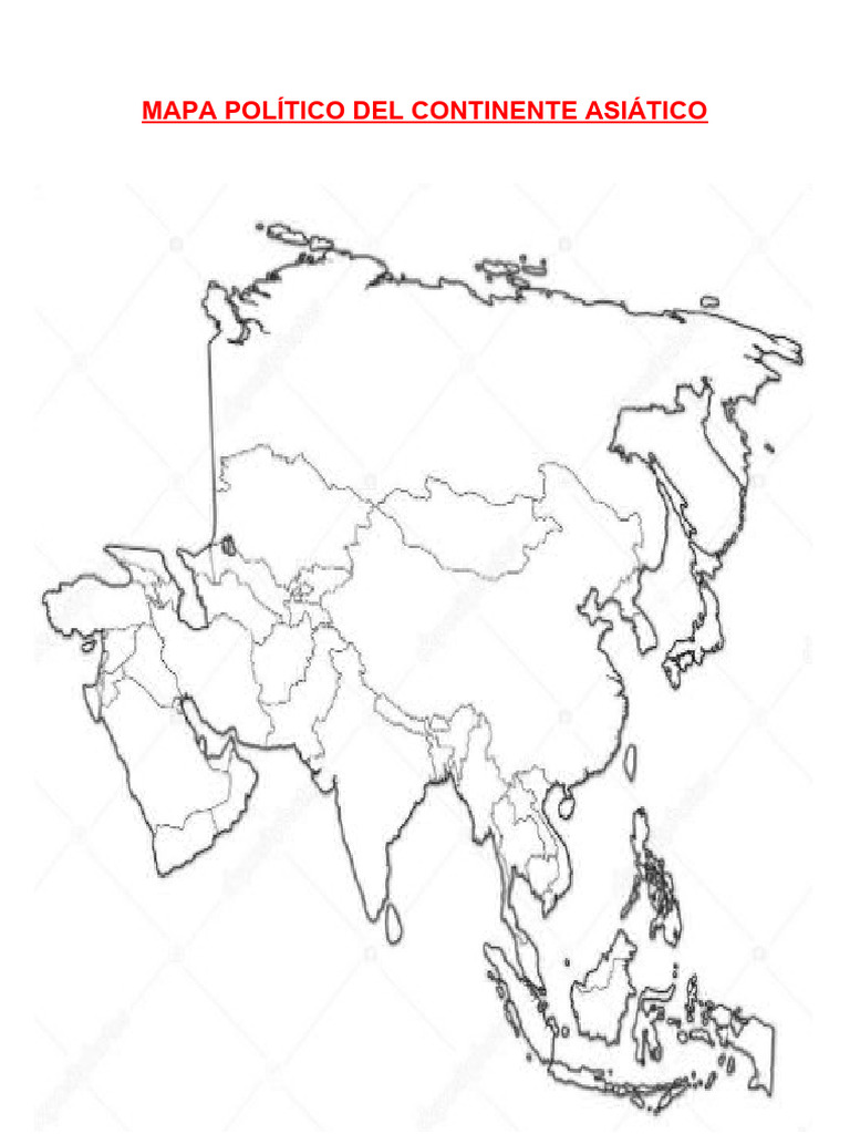 Mapa Político Del Continente Asiático | Descargar gratis PDF | Dormir ...