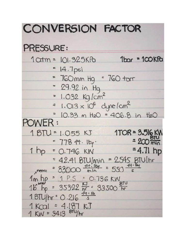 CONVERSIONS OF UNITS | PDF