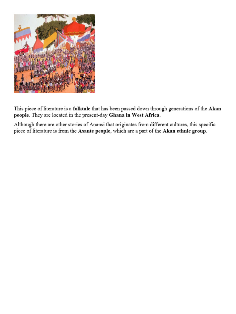 Anansi: The Akan Folktale Hero | PDF | Anansi
