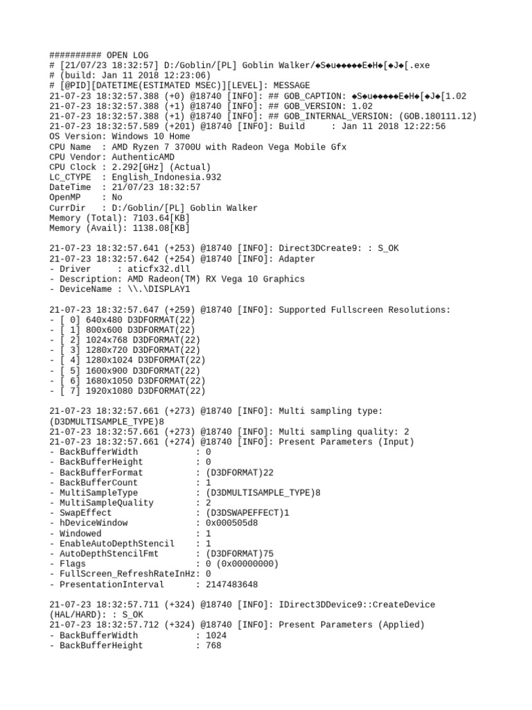 Log | PDF | Ibm Pc Compatibles | Computer Engineering