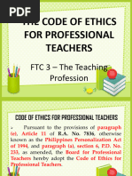 Code of Ethics for Professional Teachers | PDF | Constructivism ...