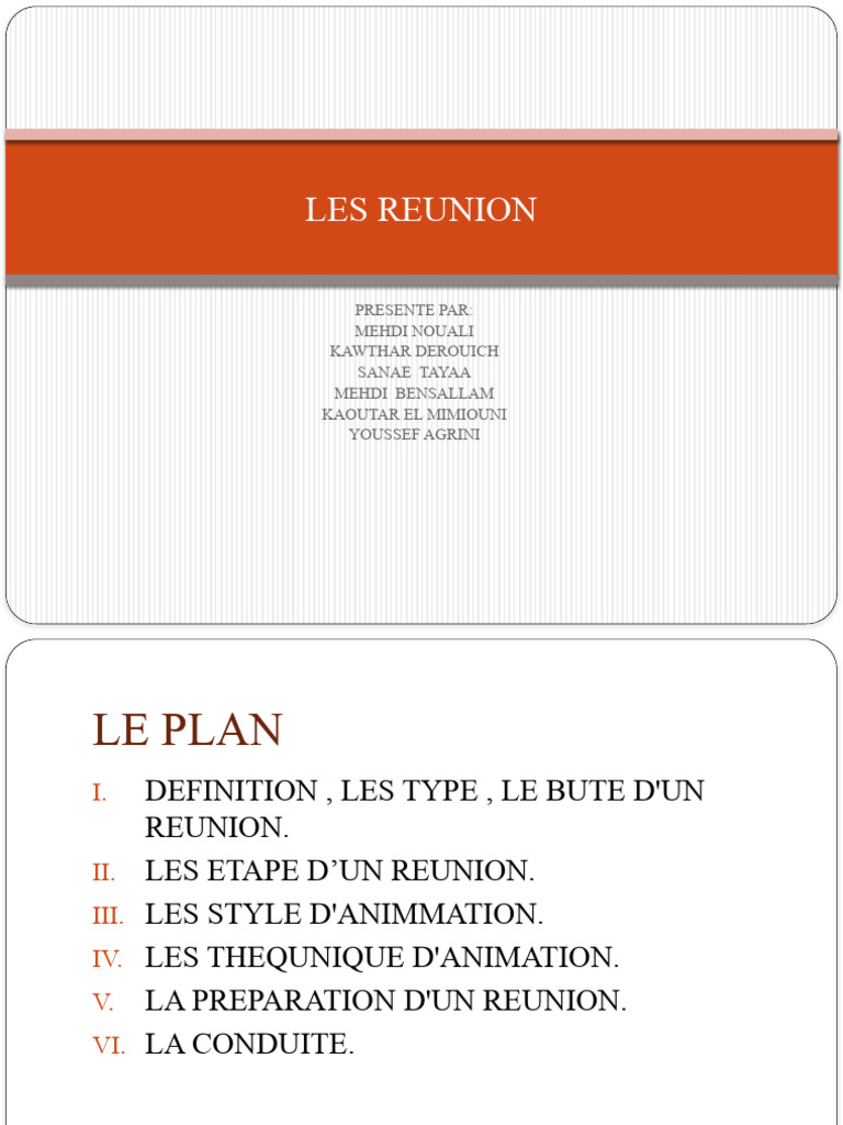 Guide Complet sur l'Animation de Réunions | PDF