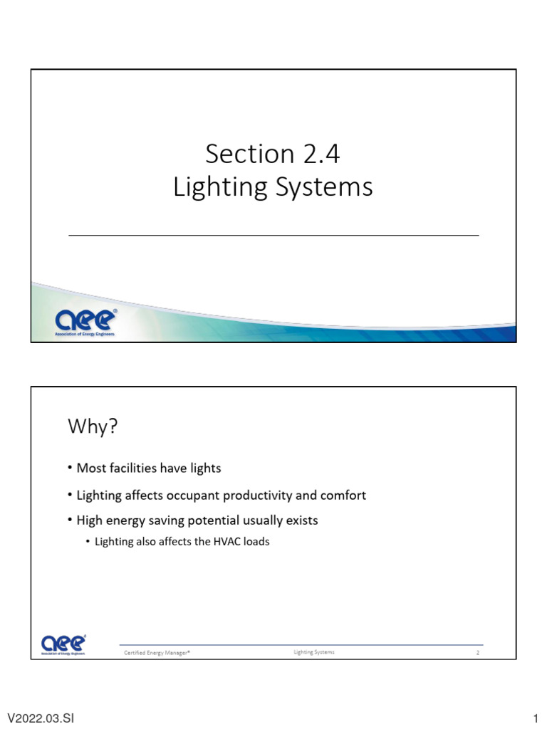 2-4 Lighting Systems - v2022.03.SI | PDF | Lighting | Fluorescent Lamp