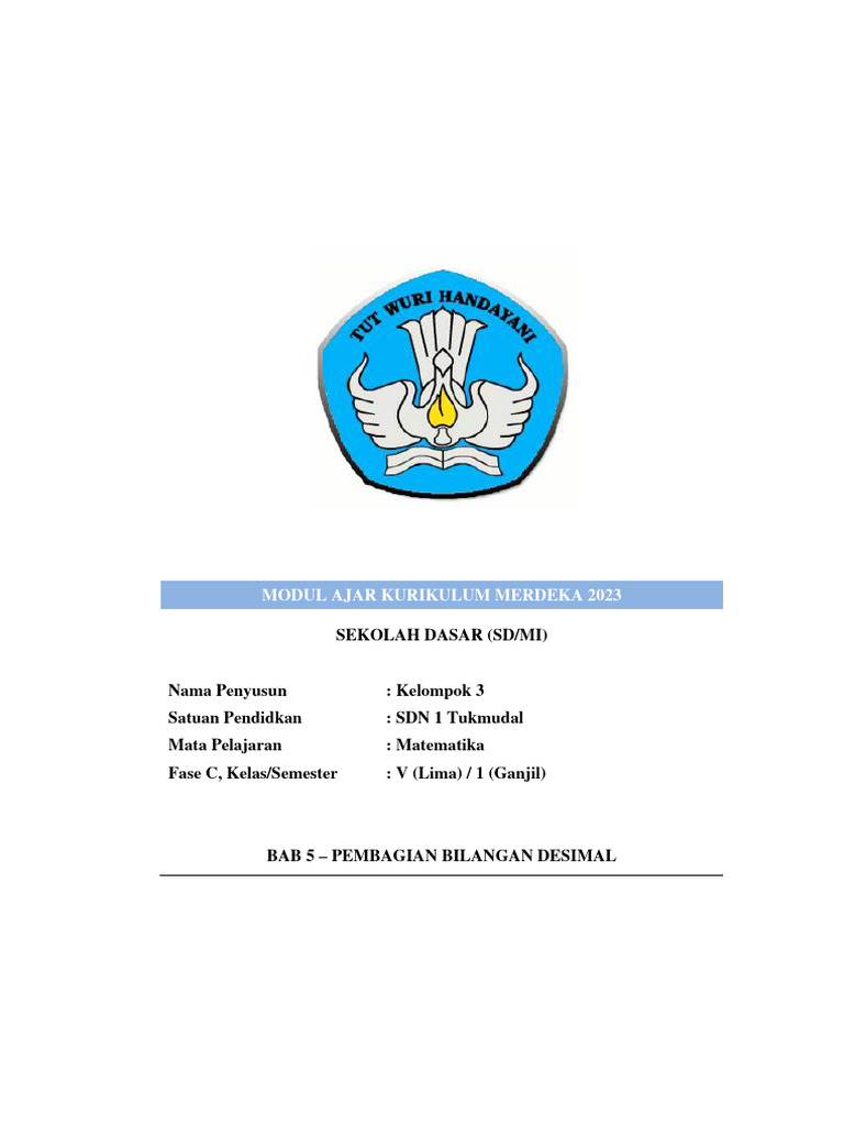 Ppae Modul Ajar Pdf Pengembangan Diri