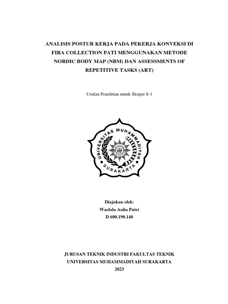 Analisis MSDs menggunakan metode ART dan NBM | PDF