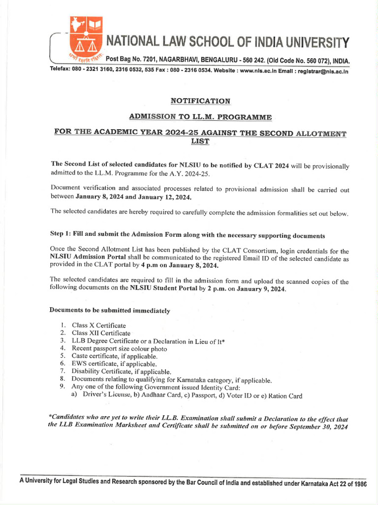 2nd-Round-LLM-2024-Admission-Notification | PDF