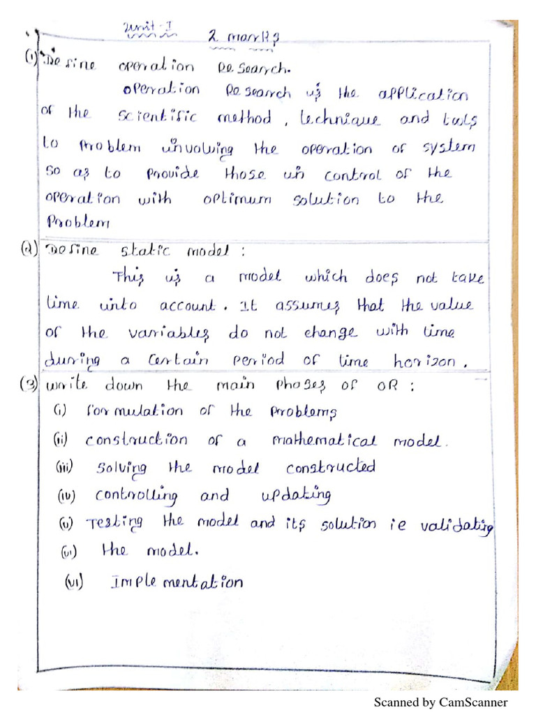 Operations Research Syllabus Overview | PDF