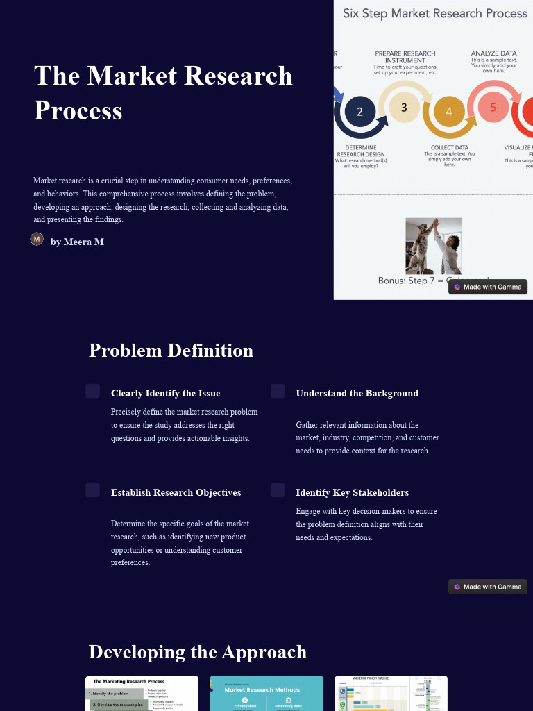 Market Research Process Explained | PDF | Data Analysis | Marketing ...