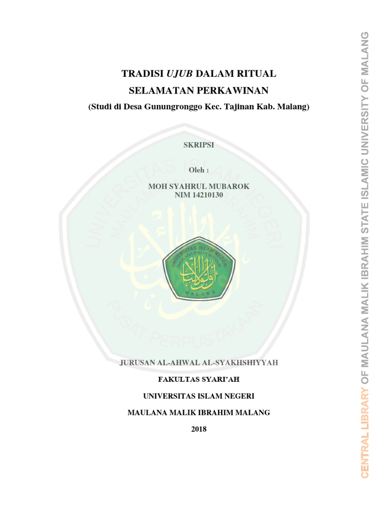 Tradisi Ujub dalam Selamatan Pernikahan | PDF | Agama & Spiritualitas