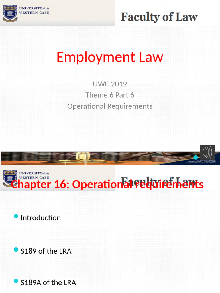 Operational Requirements Copy 1 | PDF | Employment | Layoff