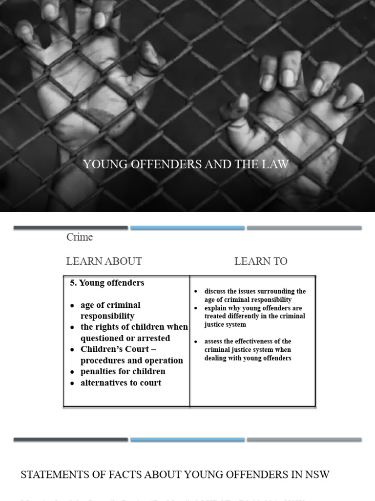 Young Offenders and The Law - Assess Approach | PDF | Arrest | Juvenile ...