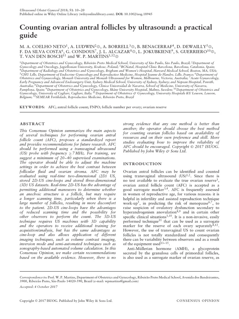 Ultrasound in Obstet Gyne - 2017 - Coelho Neto - Counting Ovarian ...