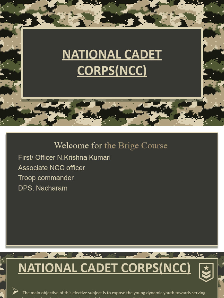 NCC Induction | PDF | Military Organization