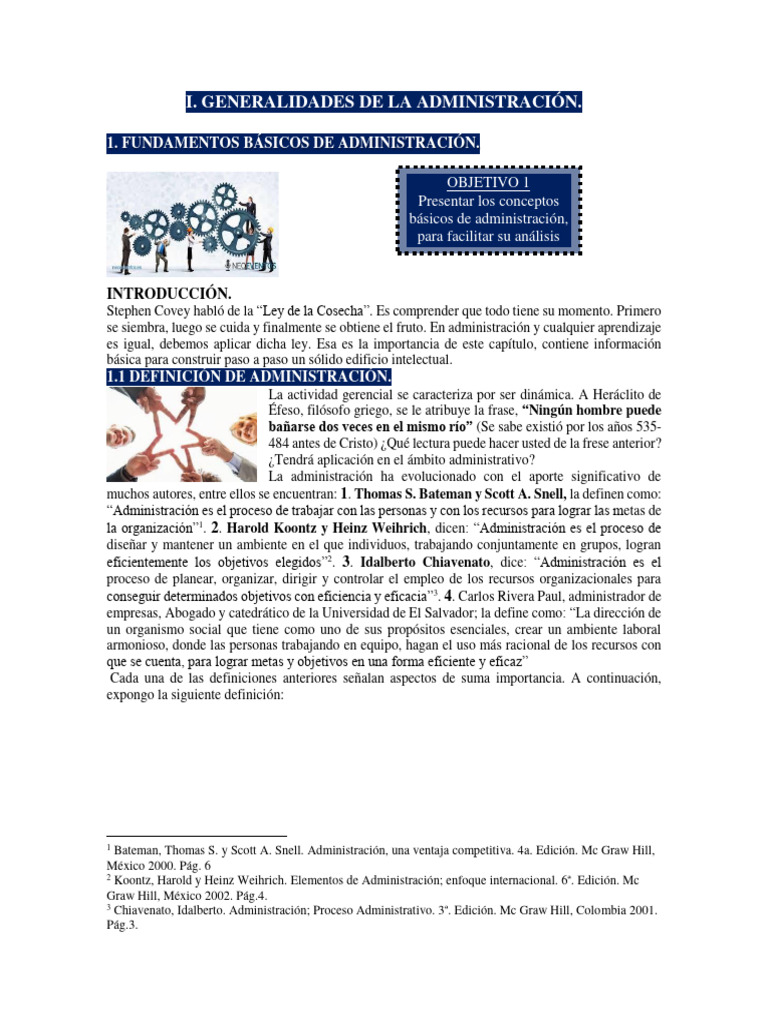 Cap 1-Generalidades Admón | PDF | Business | Método científico