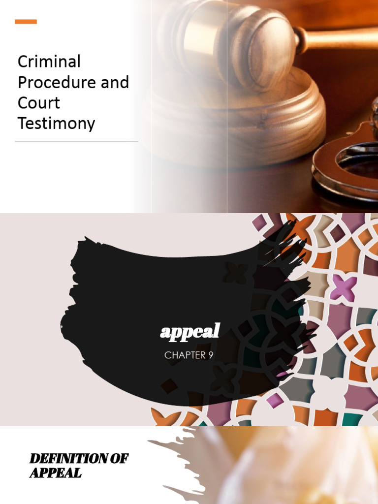 CLJ4 Chapter 9 | PDF | Appeal | Judgment (Law)