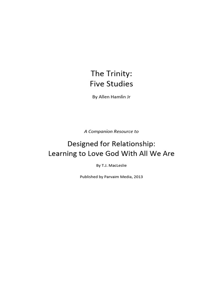 The Trinity 5 Studies A4 | PDF | God The Father | Trinity