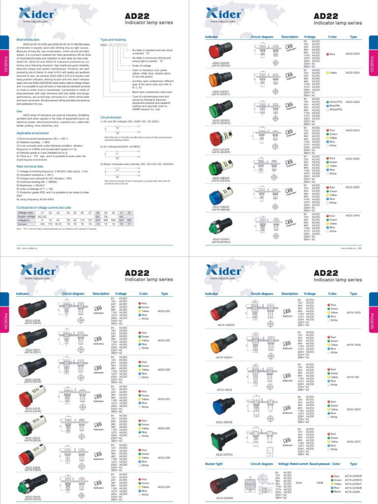 Xider LEDS AD22 | PDF