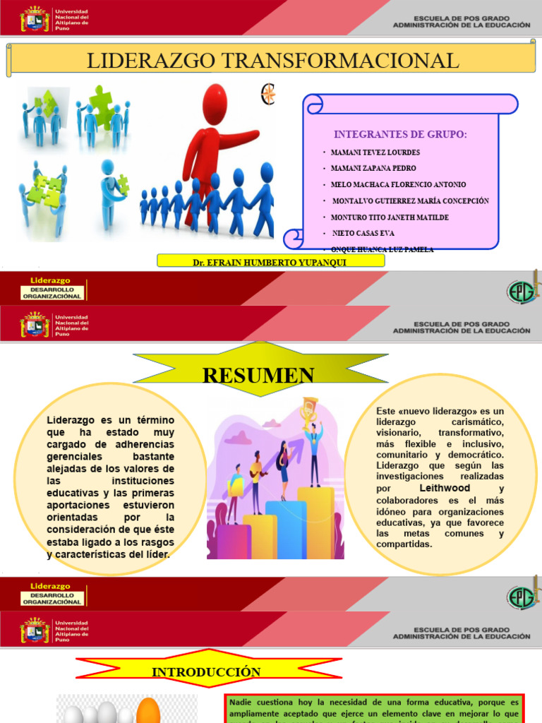 LIDERAZGO TRANSFORMACIONAL | PDF | Liderazgo | Sicología