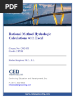 Rational Method Hydrologic Calculations With Excel-R1 | PDF | Drainage ...