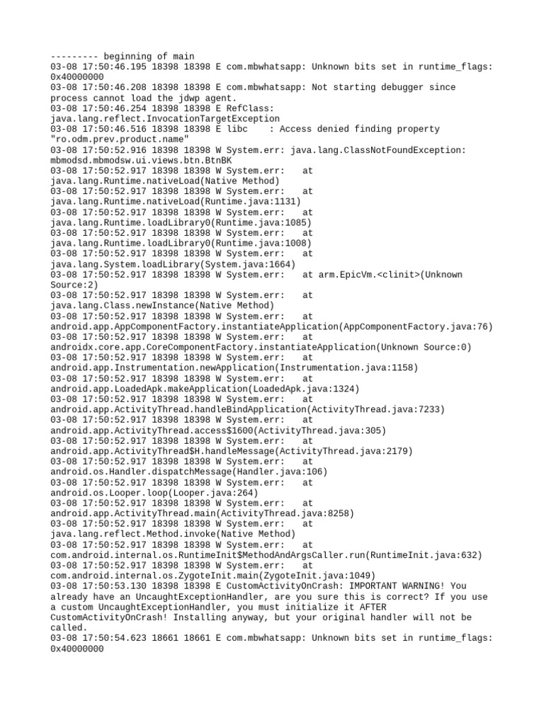 Logcat | PDF | Java (Programming Language) | Android (Operating System)