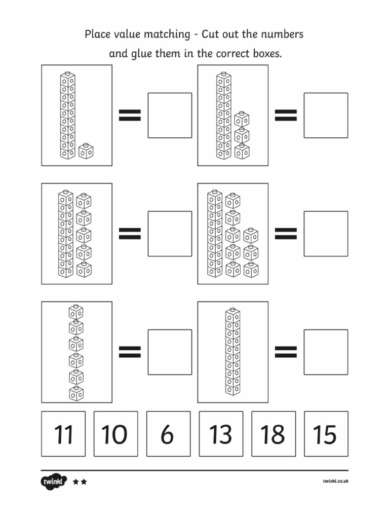 TENS AND ONES CUT AND PASTE | PDF
