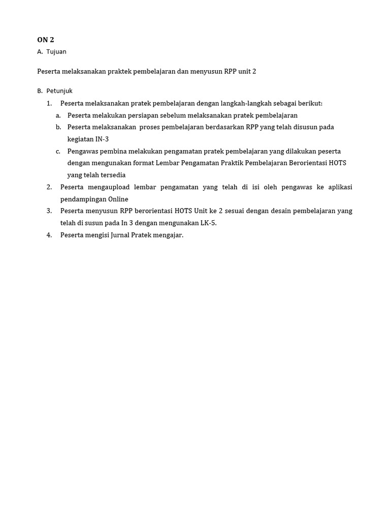 Lembar Pengamatan Pratek Pembelajaran (Unit-1) | PDF
