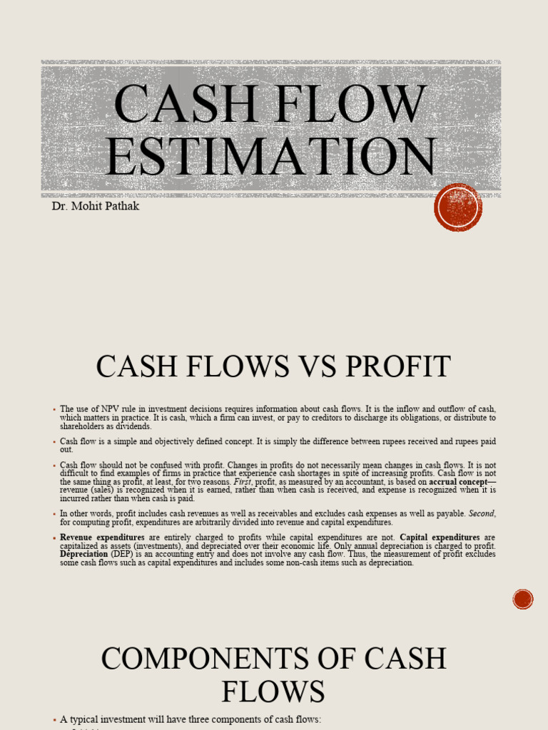 Cash Flow Estimation | PDF | Expense | Depreciation