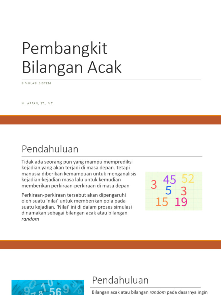 #5 - Pembangkit Bilangan Acak | PDF