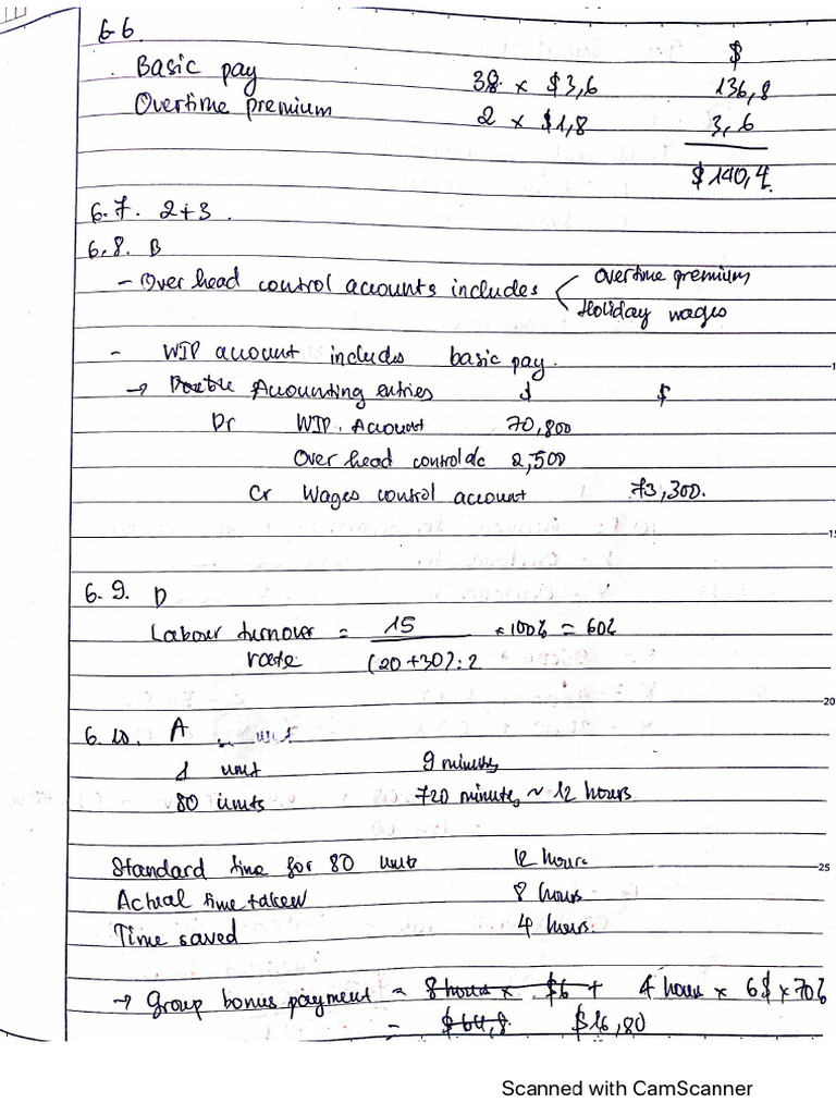 Accounting for Labour | PDF