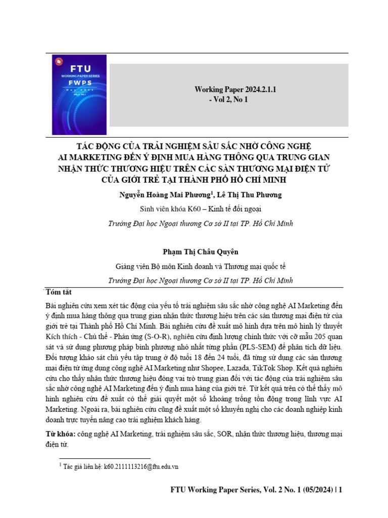 FWPS Vol 2 No 1 Paper 1 | PDF