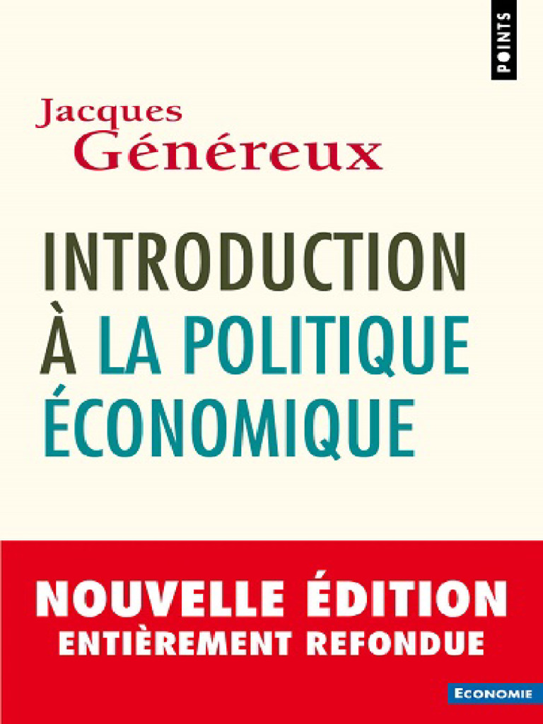 Introduction À La Politique Économique Jacques Généreux | PDF | Chômage ...