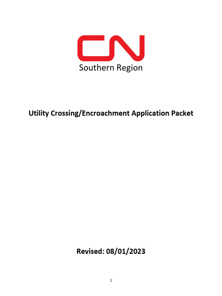 CN Utility Crossing Application Guide | PDF | Borehole | Wire