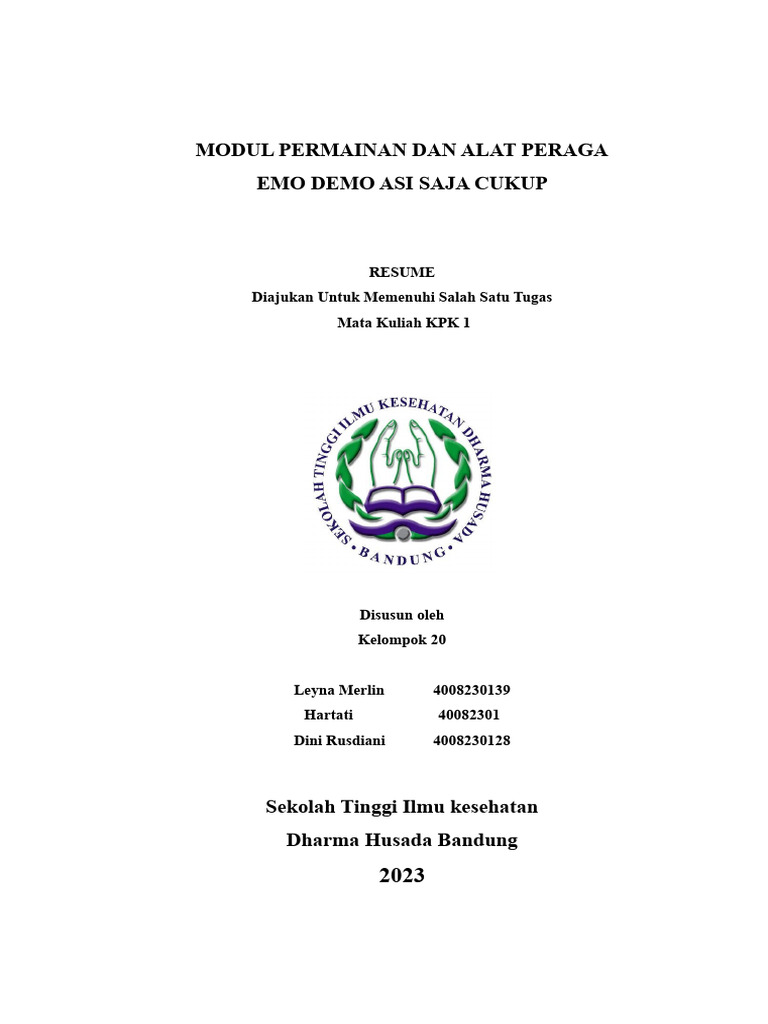 Modul Emo-Demo ASI Eksklusif Ibu | PDF | Pengembangan Diri