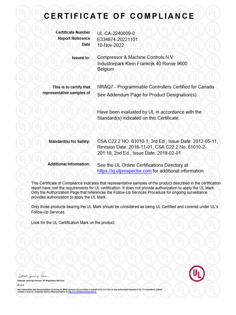 UL Certificate Airmaster Form | PDF