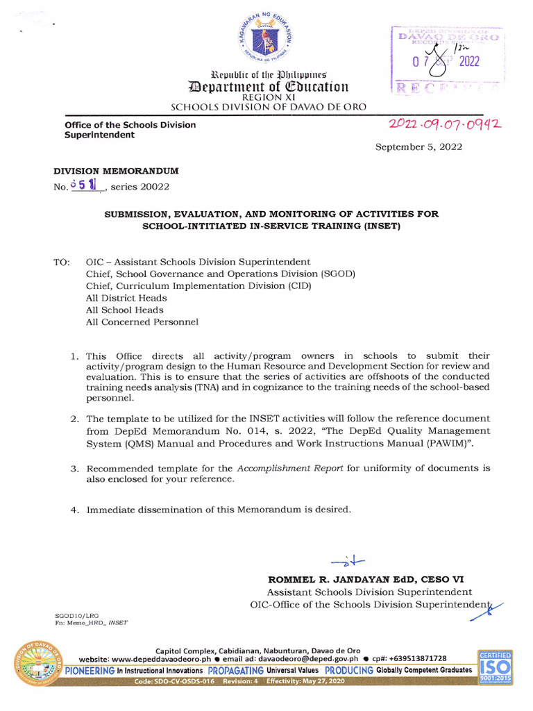 School Insets Format | PDF