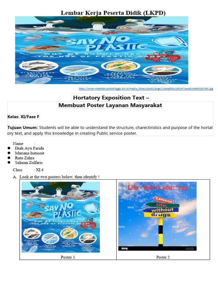 Lkpd Hortatory Poster Group 6 | PDF
