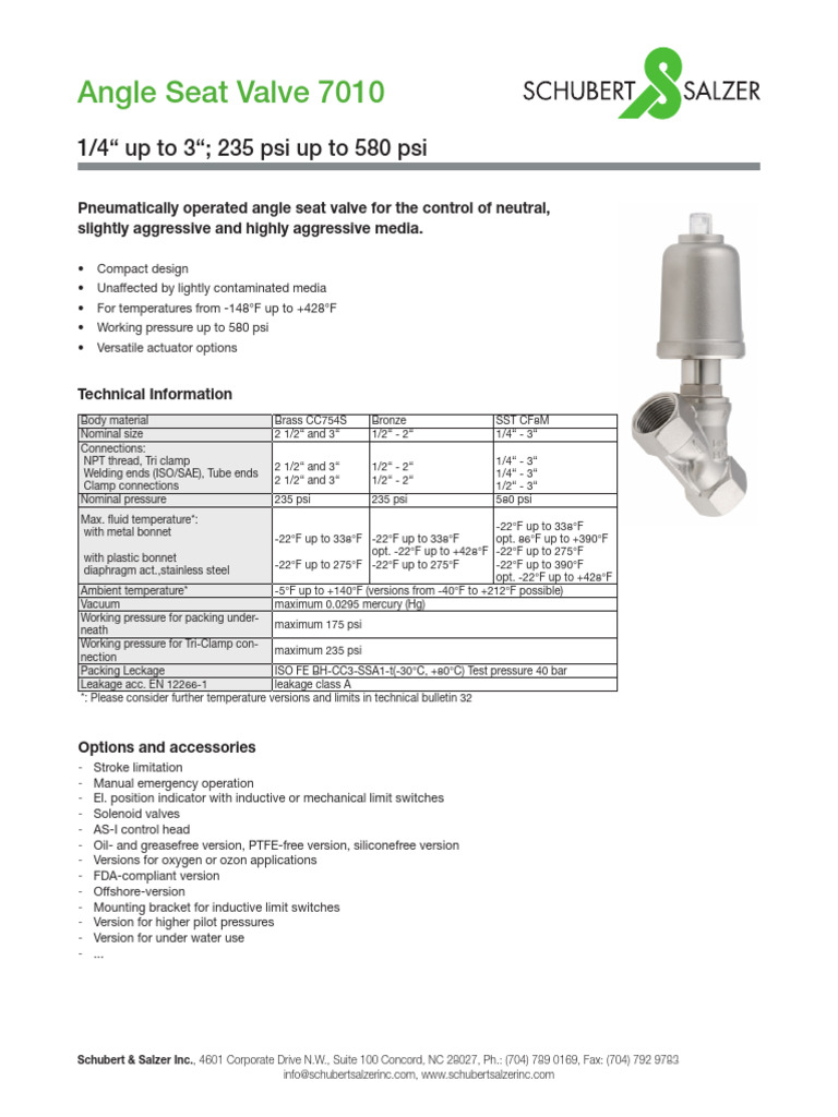 7010_-_data_sheet_-_US | PDF | Valve | Pipe (Fluid Conveyance)