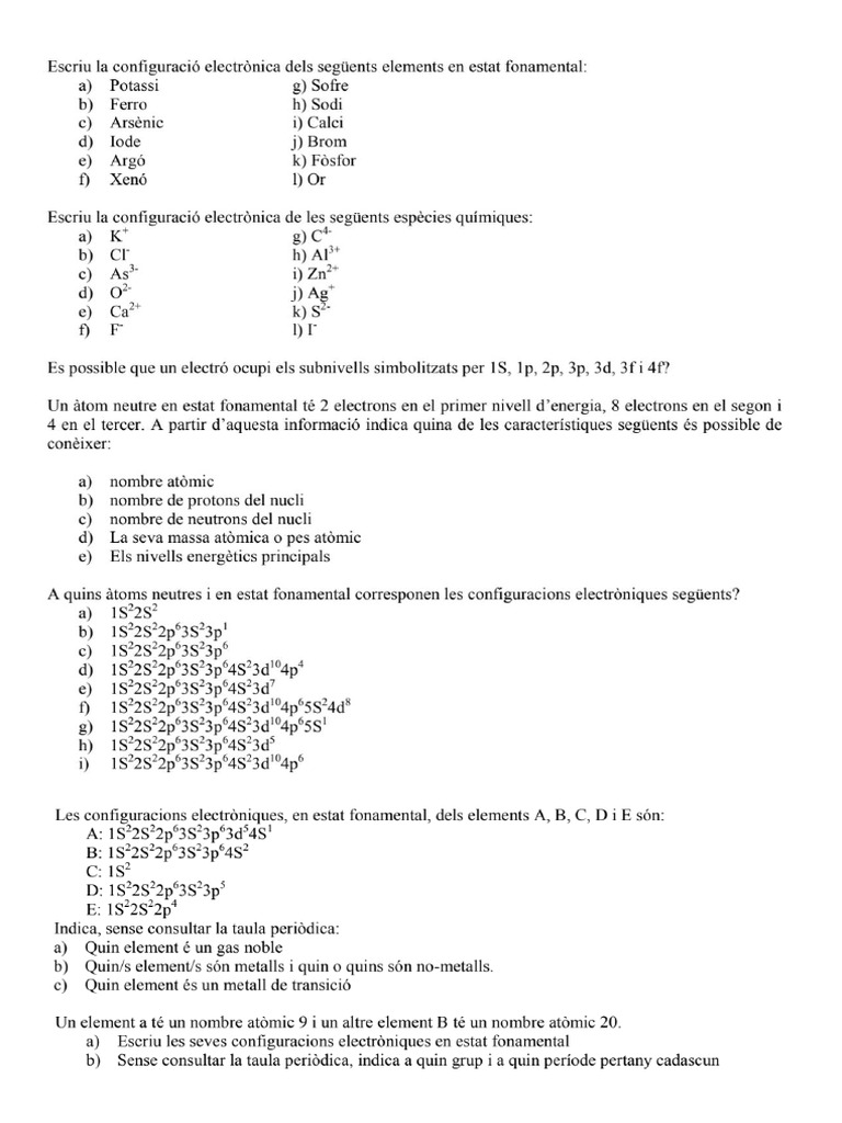 Tema 1 Quimica Exercicis1 Pdf