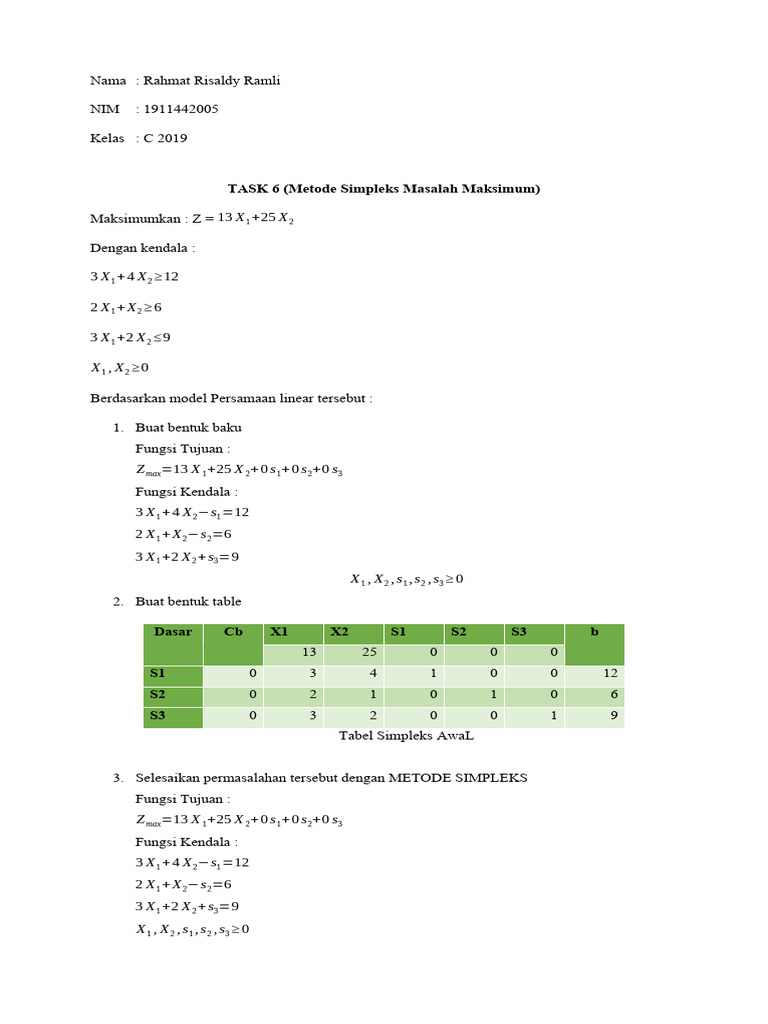 Tugas Pert 8 Linear Programming | PDF