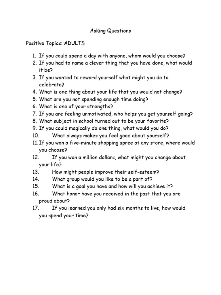 Asking Questions | PDF