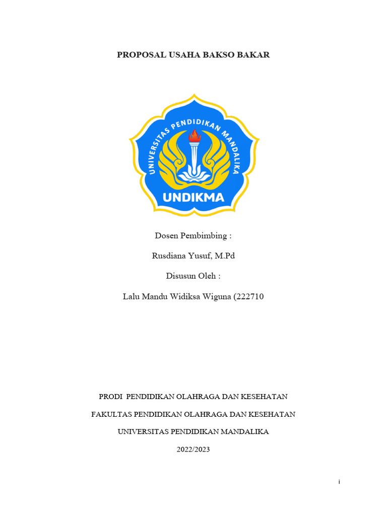 Proposal Es Kelapa Muda (Ahmad Farhan) | PDF