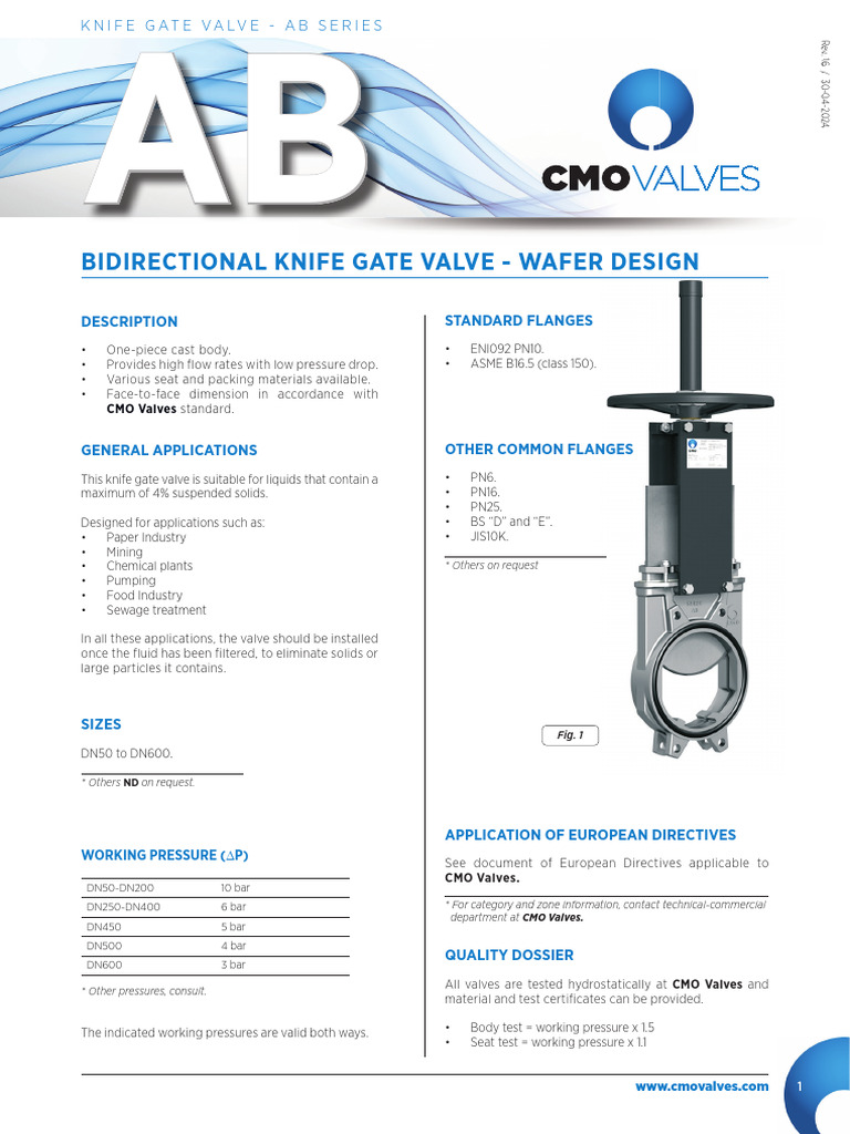 Cmo Serie Ab | PDF | Valve | Actuator